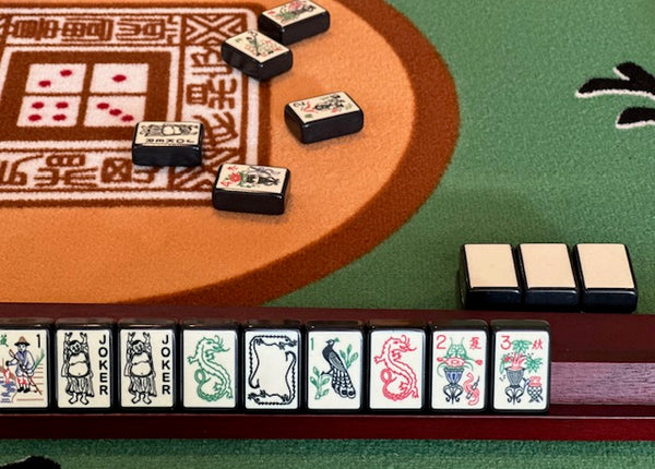 Dark Wood Mahjong Racks with Wood Pushers - Set of 4 – Modern Mahjong