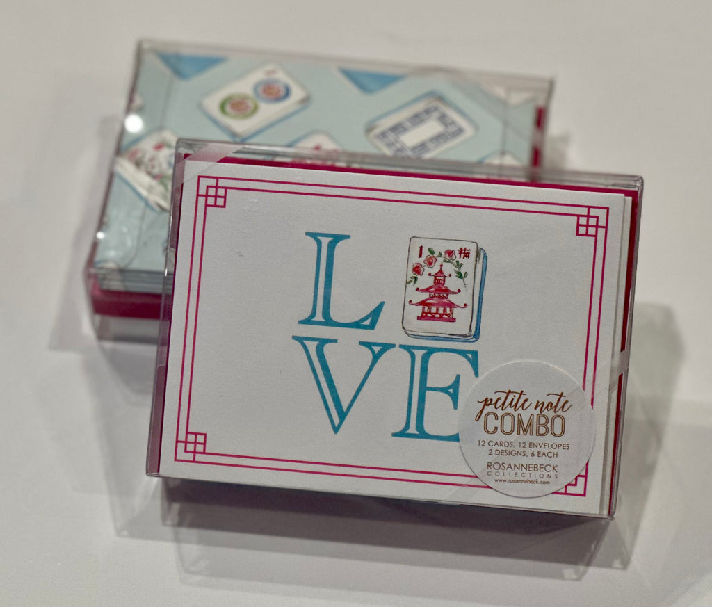 Mahjong Note Cards - Handpainted LOVE Designs - set of 12 notecards ...