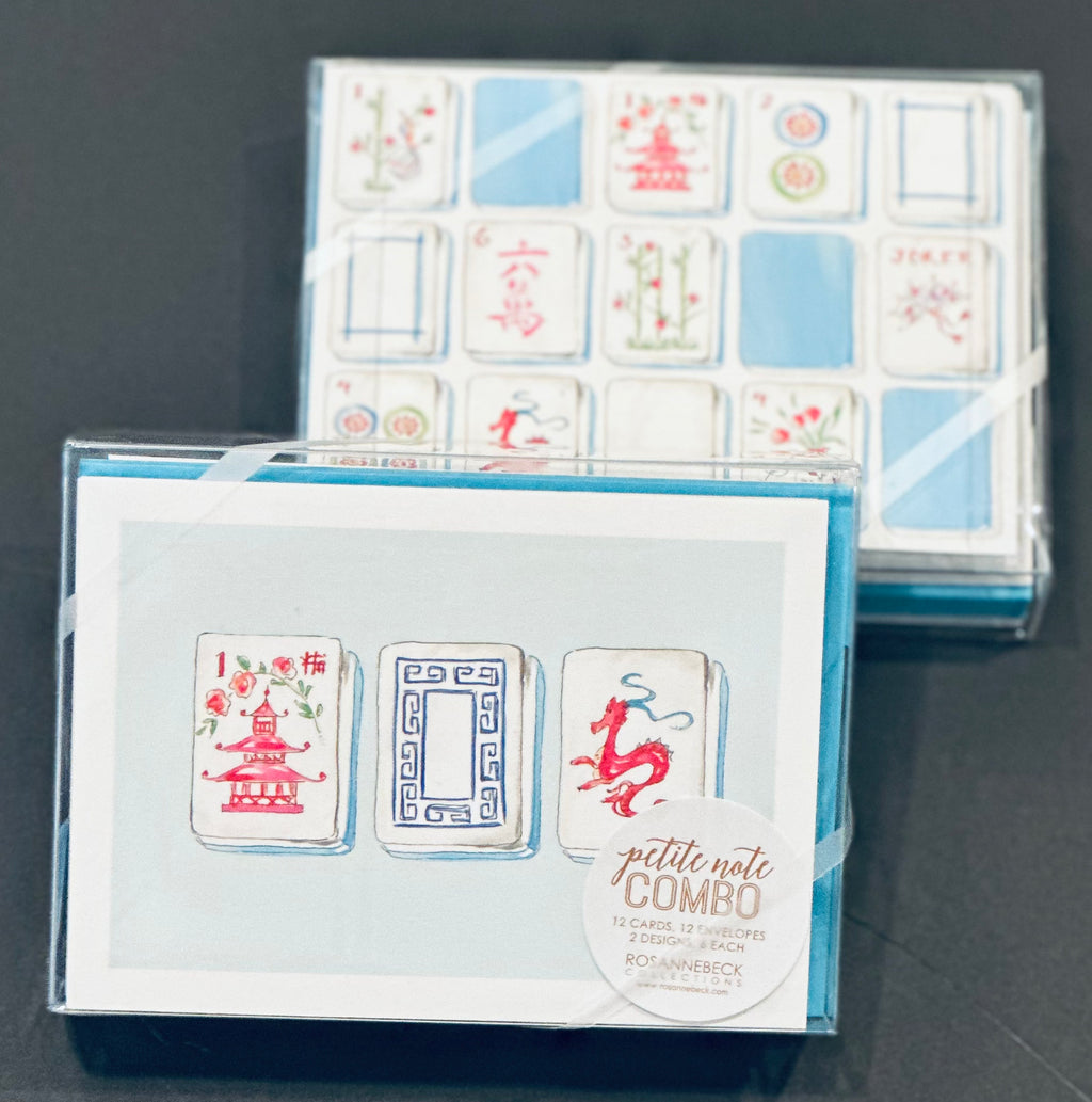 Mahjong Note Cards - Handpainted Tile Designs - set of 12 notecards ...