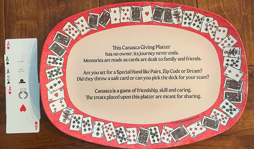 Mah Jongg Giving Platter Serving Gift Accessories Poem Mah Jongg Tiles ...