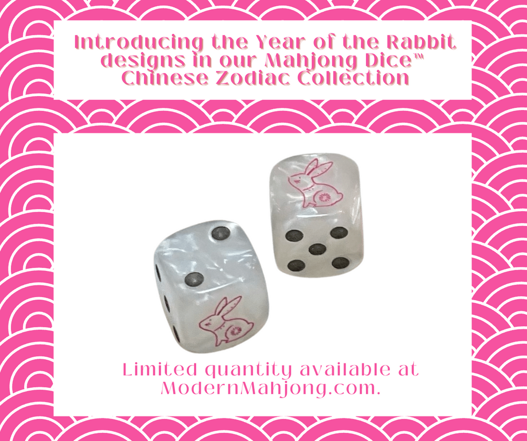 Year of the Rabbit Mahjong Dice™ - one pair of 16 mm dice – Modern Mahjong